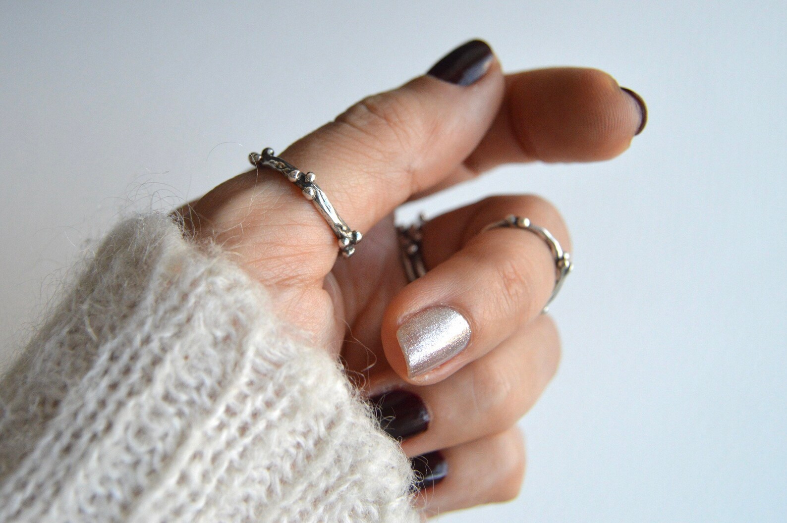 Silver Thumb Ring Thumb Rings for Women Boho Thumb Ring | Etsy