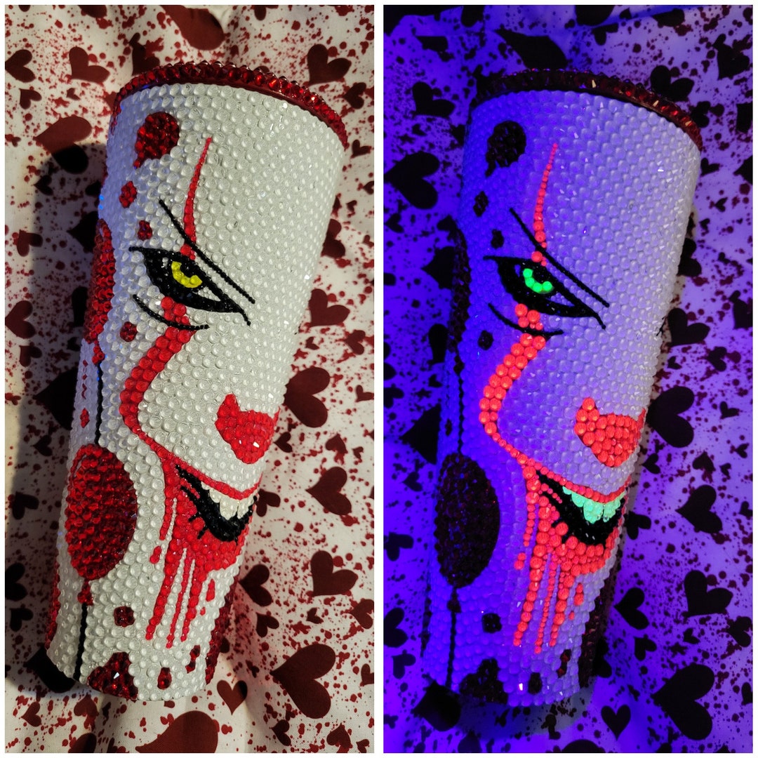 It/pennywise/scary Movie/georgie/rhinestone Tumber/neon/black Ligh Glow ...