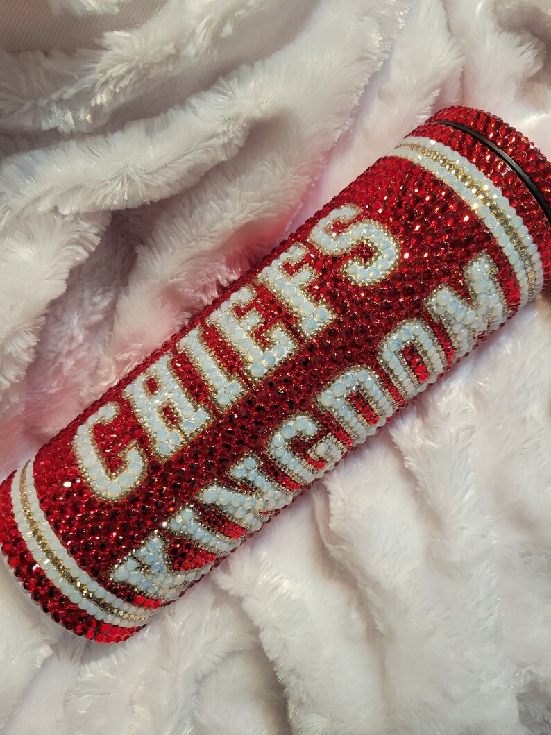 Chiefs/kc/chiefs Kingdom/20 Oz Double Wall Stainless Steel Rhinestone ...