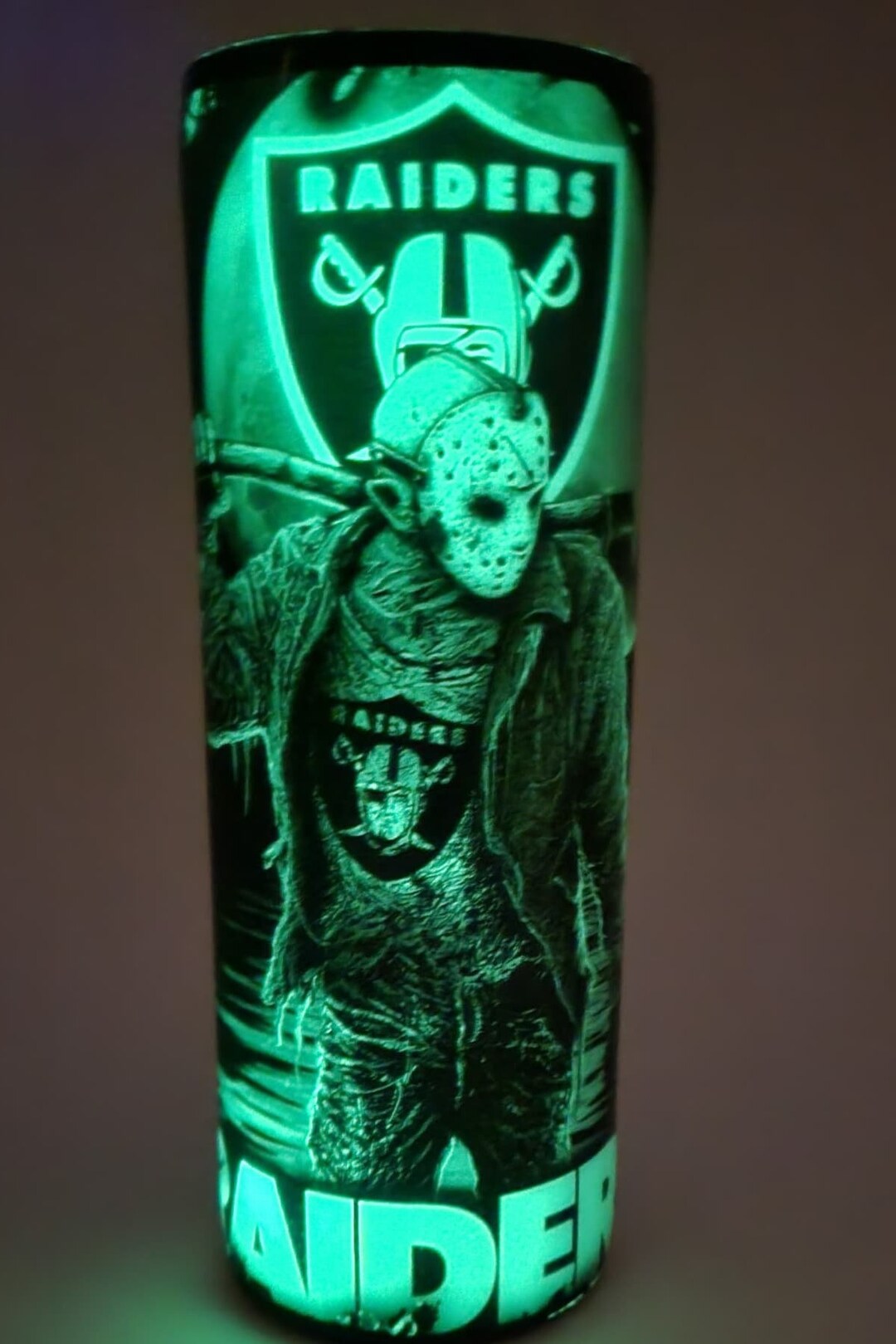 Jason/nfl/raiders/las Vegas Inspired Matte Resin Tumbler - Etsy
