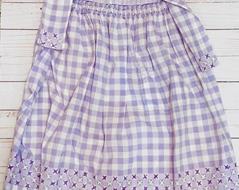 Gingham Half Apron - Etsy