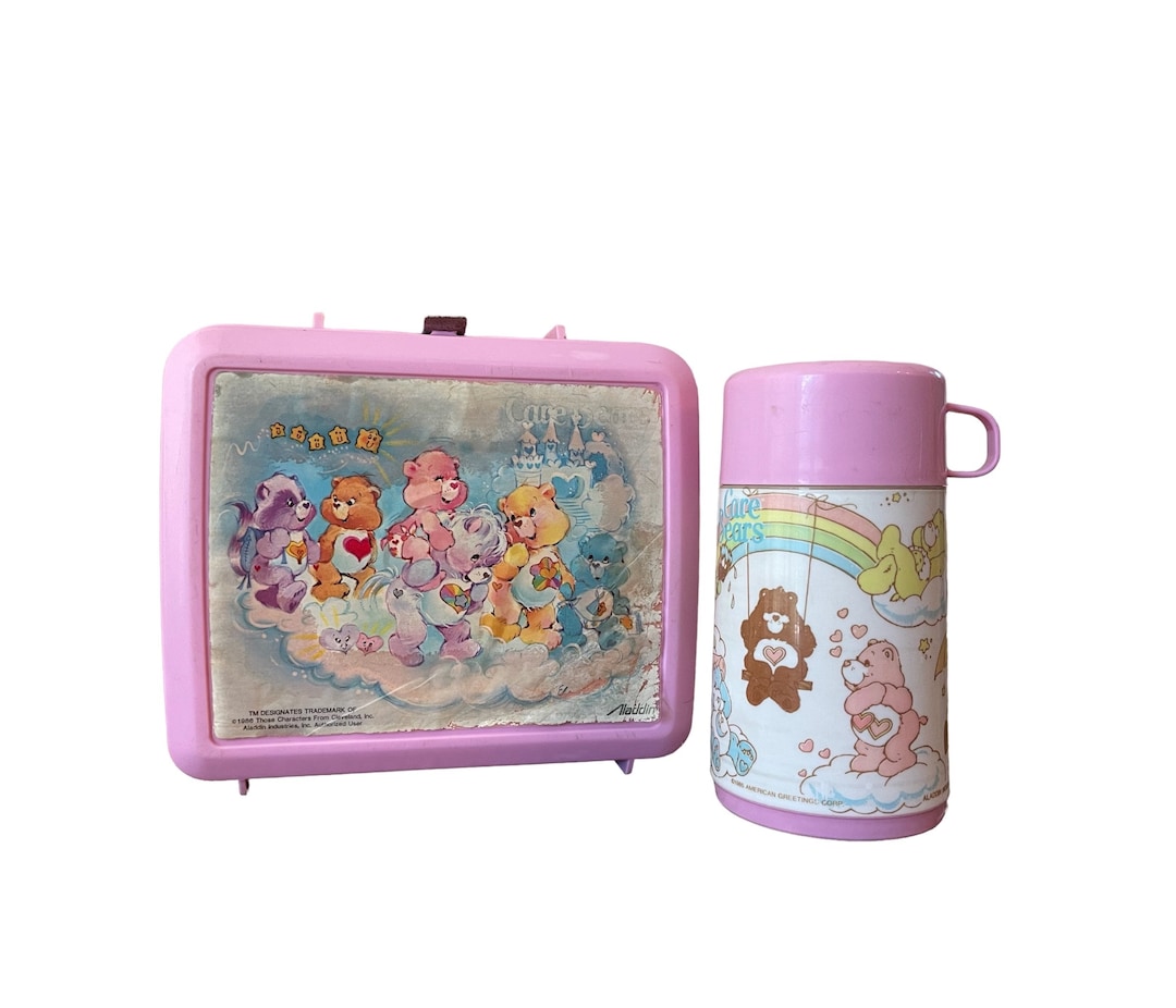 Vintage Care Bears Lunch Box and Thermos / Care Bears Lunch Box / Care ...