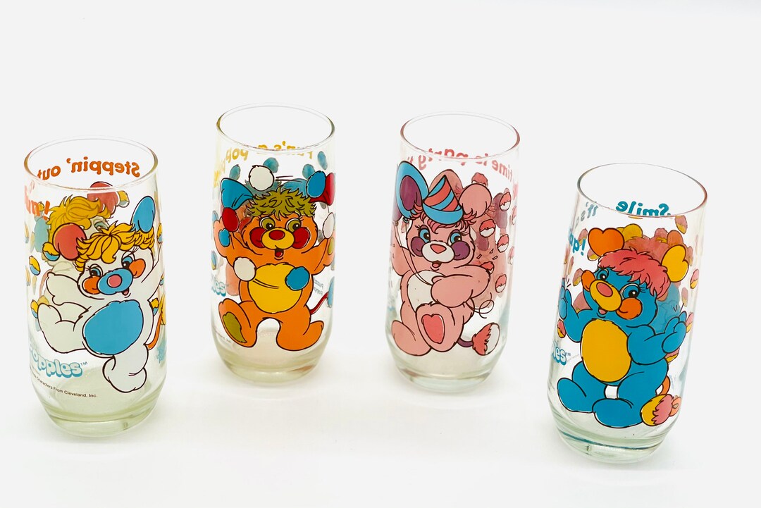 Set of 4 Popples Collectors Glasses / Party Popple / Puzzle - Etsy