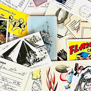 50 Piece Vintage Paper Ephemera / Vintage Paper / Vintage Ephemera for ...