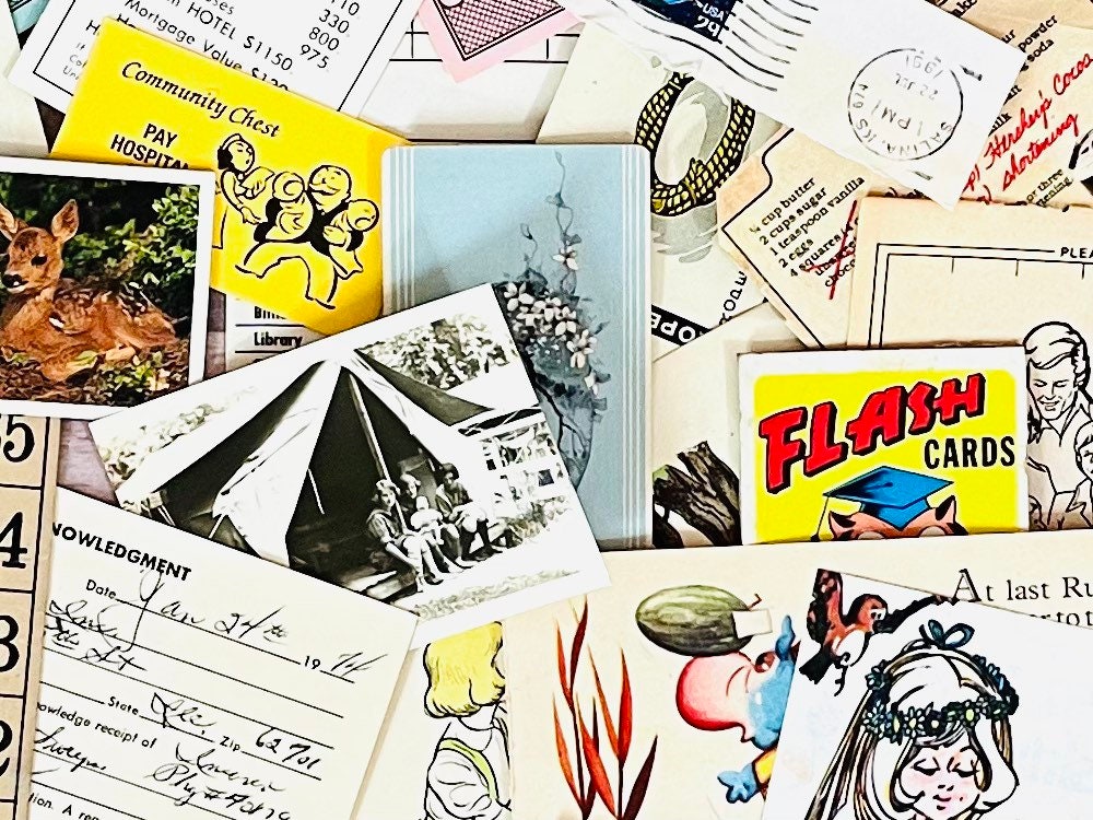 50 Piece Vintage Paper Ephemera / Vintage Paper / Vintage - Etsy