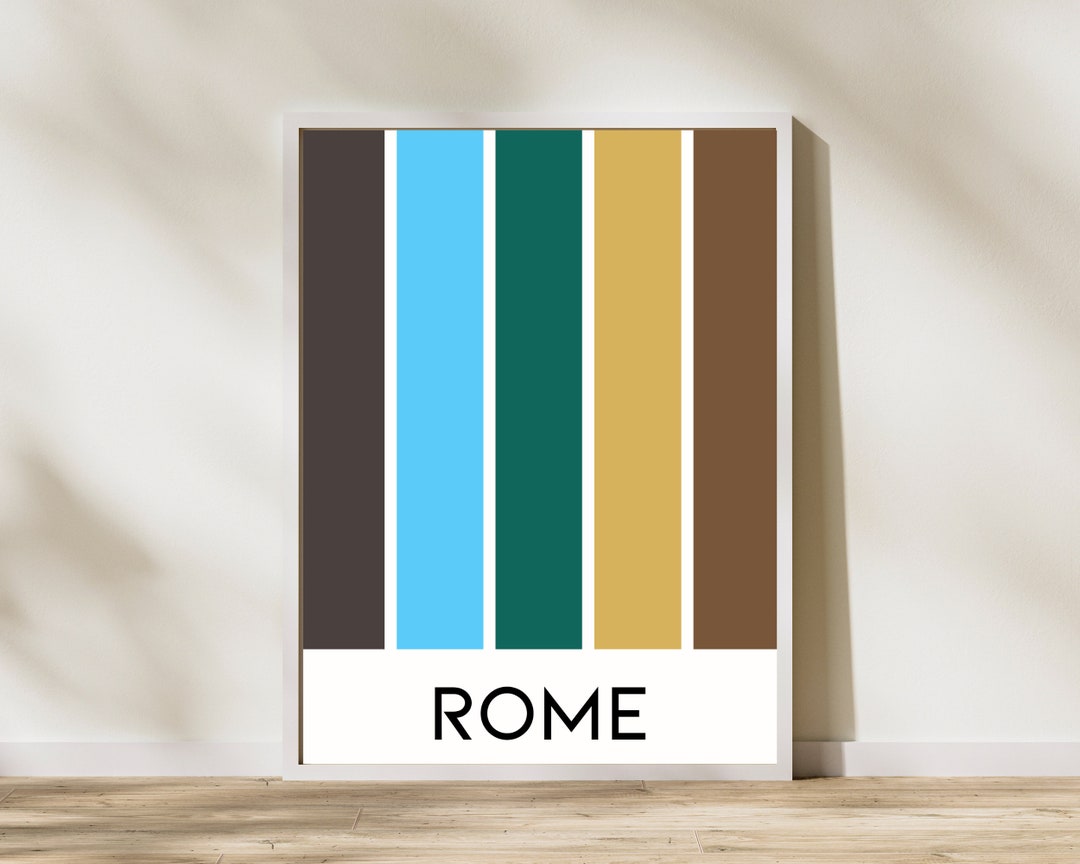 Rome Colour Palette Minimalist Poster. - Etsy