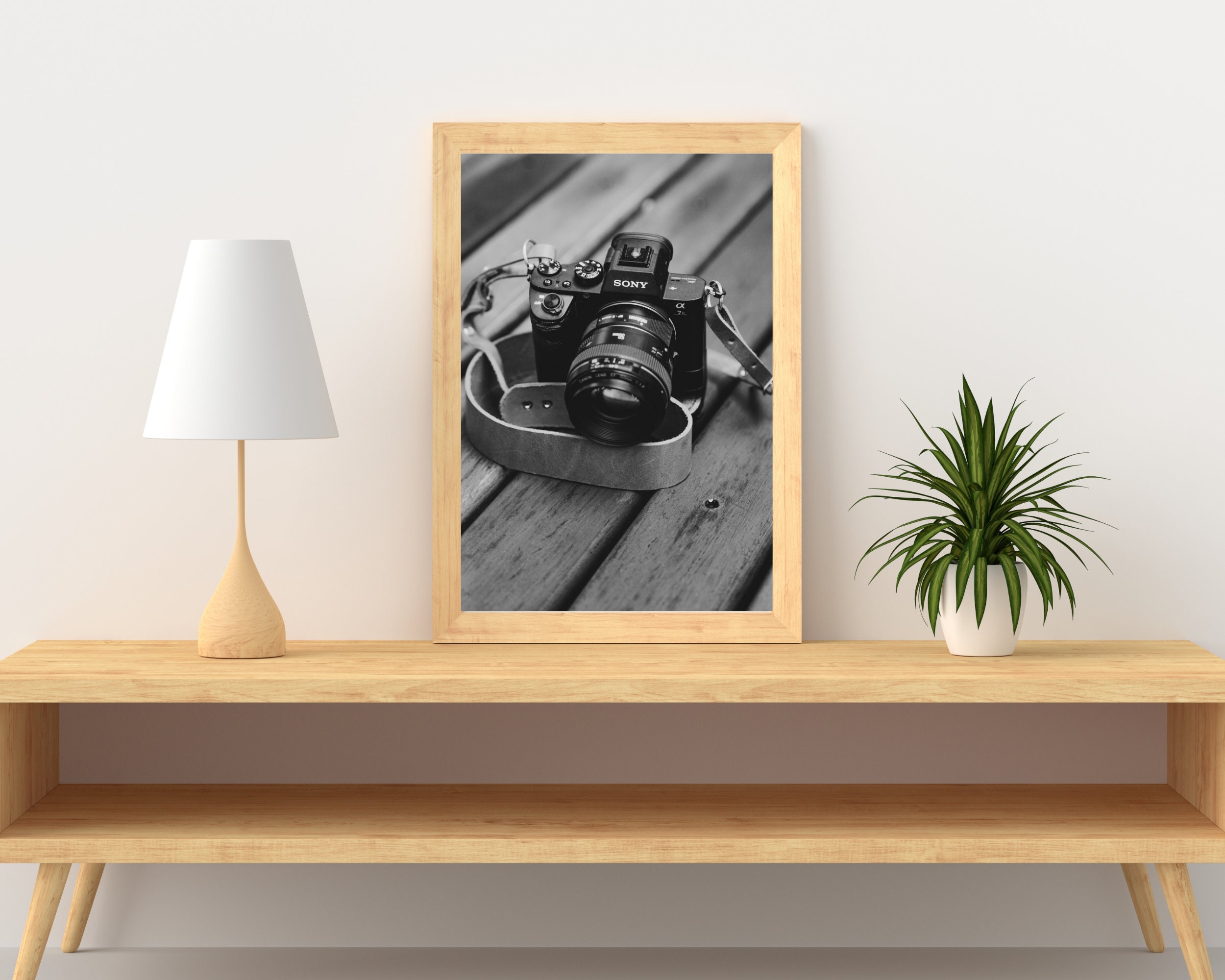 Monochromatic Camera Printable Wall Art. Instant Download Black and ...