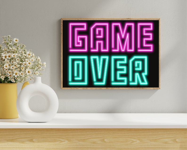 Game Over Sign - Etsy