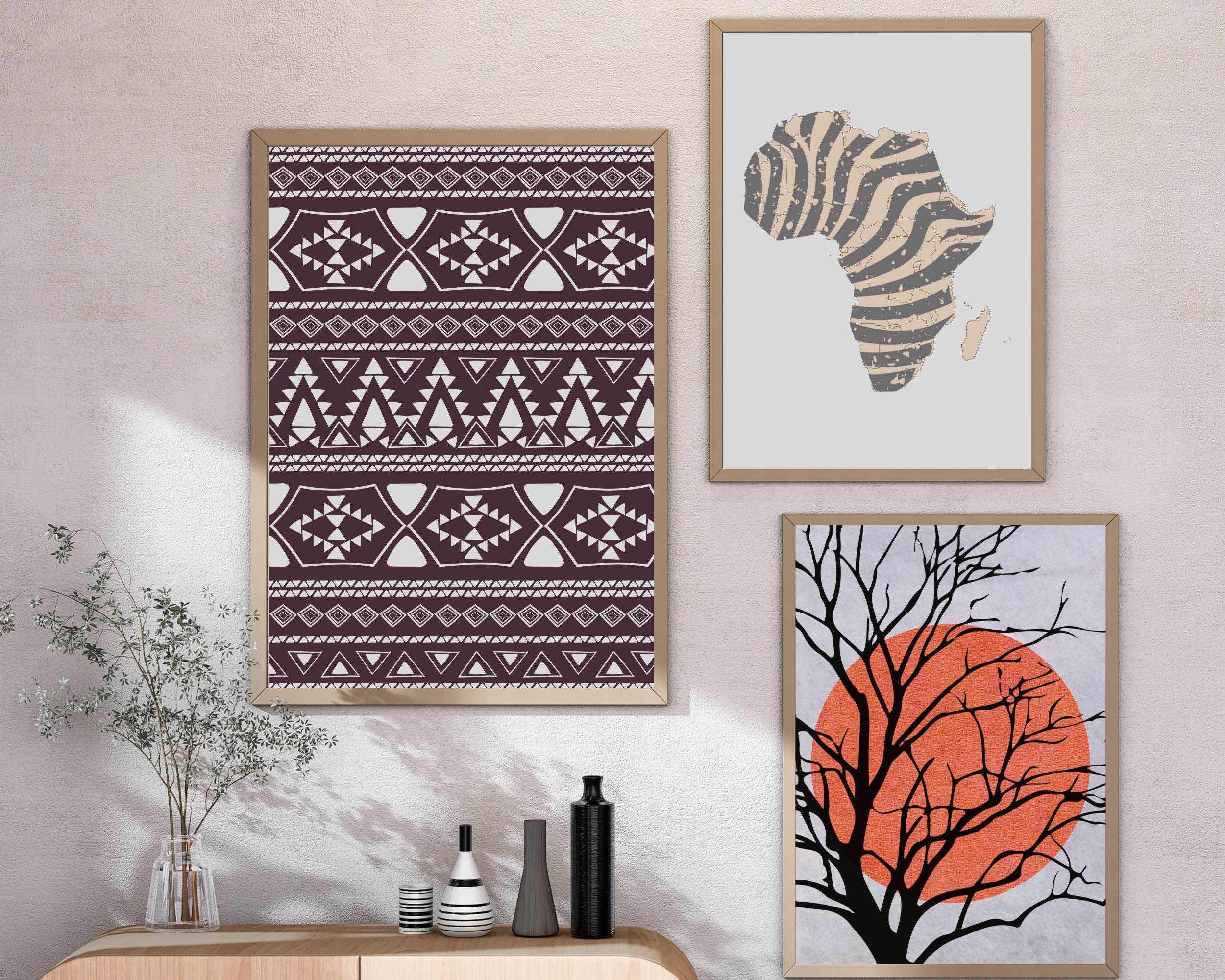 Abstract African Grey Art by Exhibitleah - Etsy