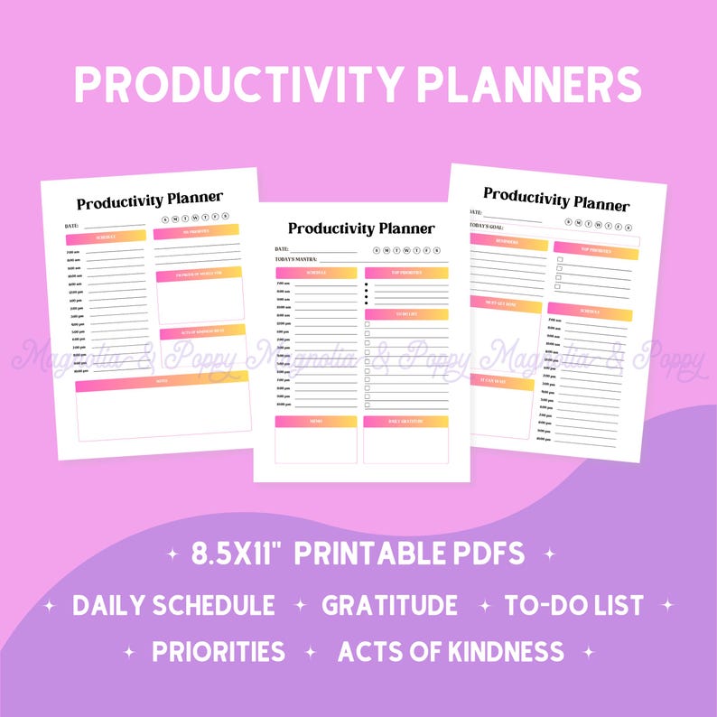 Blank Productivity Planner, Planner, Productivity, Tasks, List ...