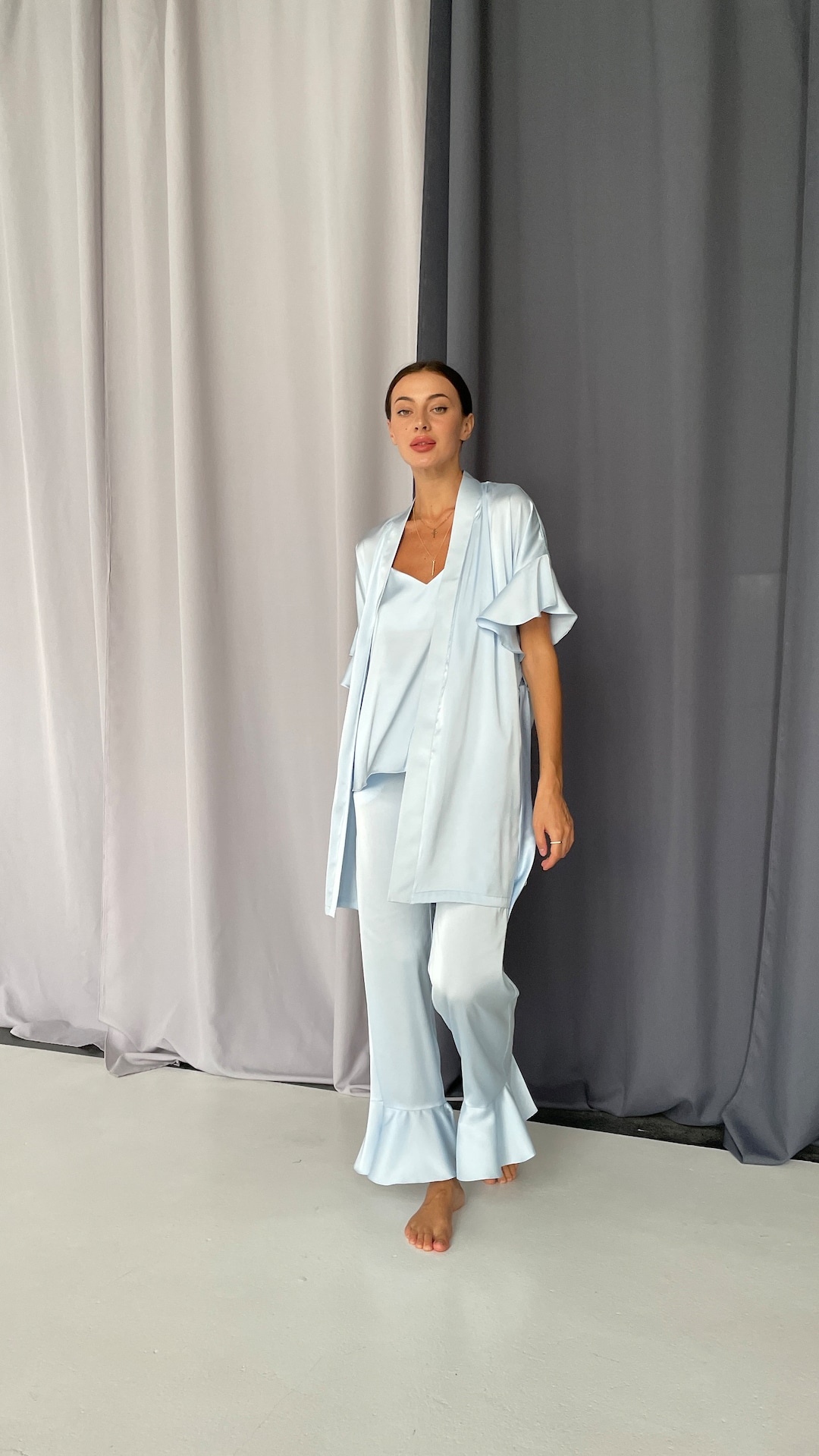 Pajamas Set and Robe Raffle, Silk Pajamas Set, Custom Pajama Pants ...