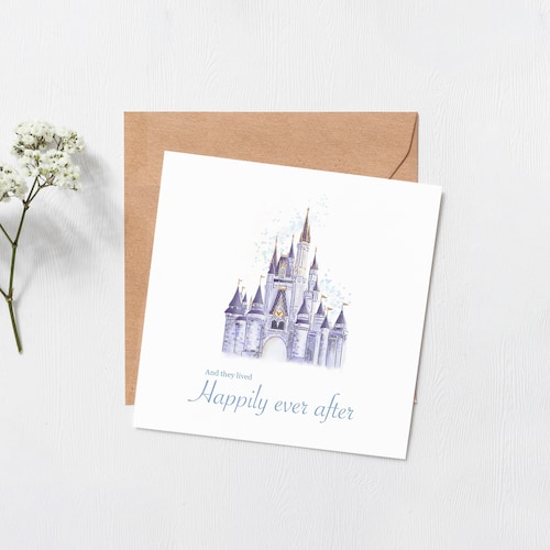 Disney Castle Card Greeting Card Happy Anniversary - Etsy