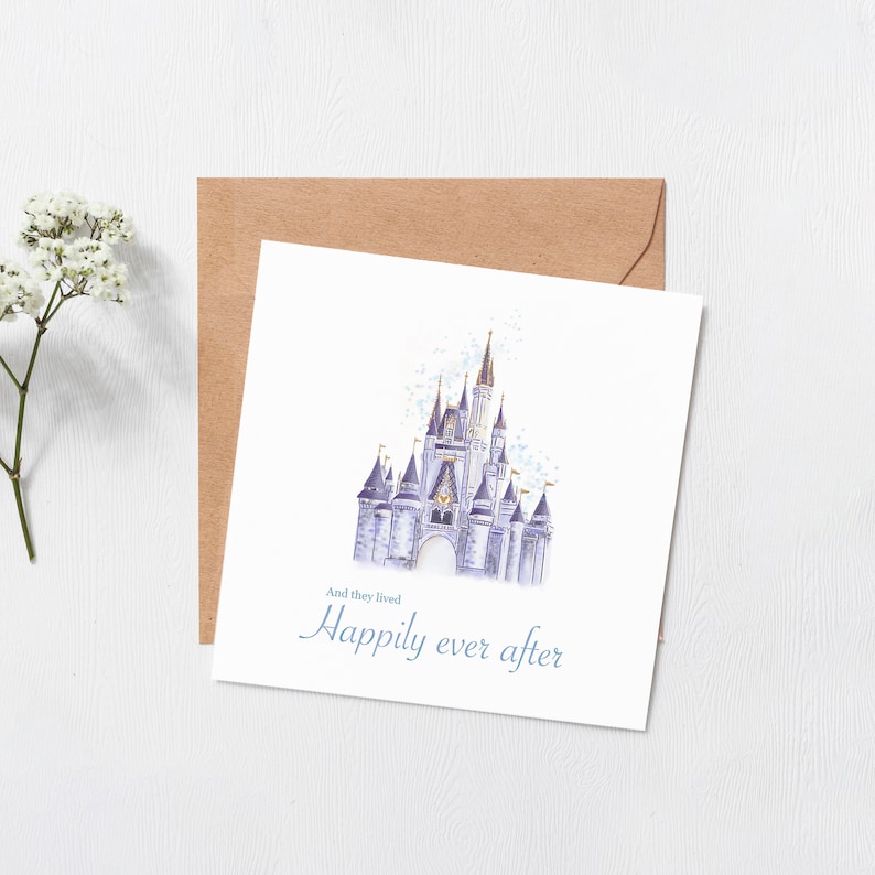 Disney Castle Card - Greeting Card - Happy Anniversary - Disney ...