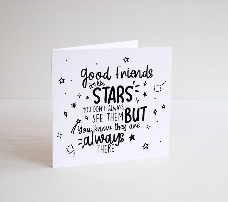 Good Friends Are Like Stars Best Friend Birthday Happy - Etsy UK