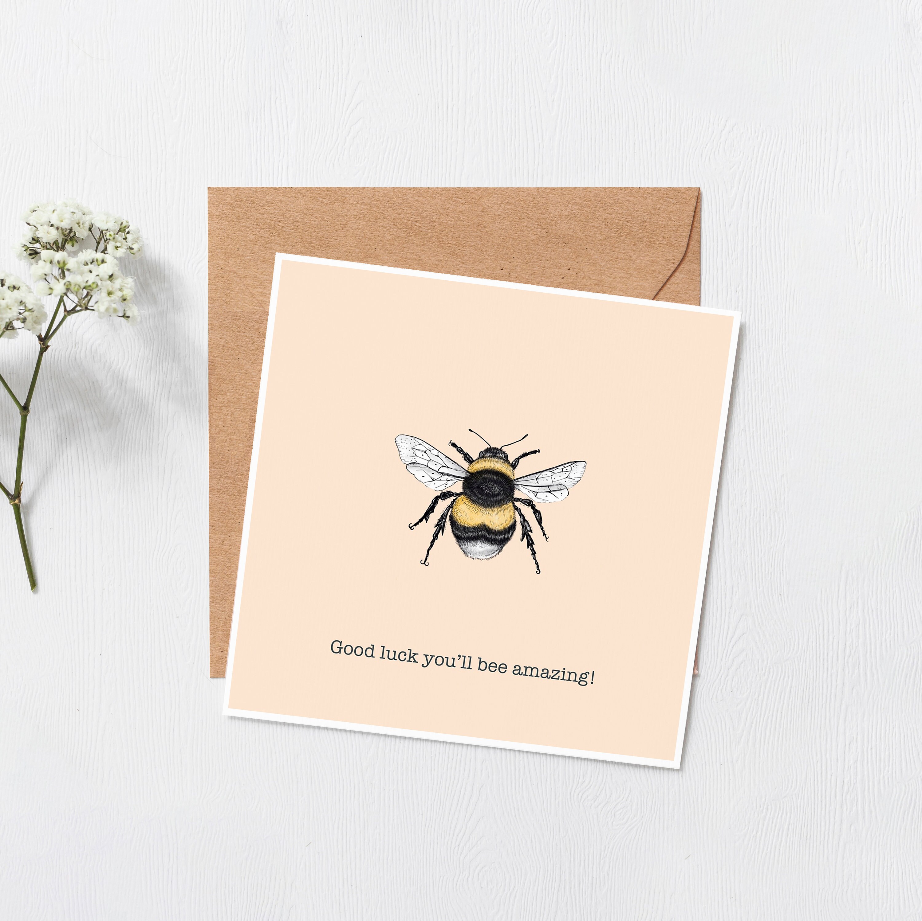 Good Luck You'll Bee Amazing Card Greeting Card Good | Etsy