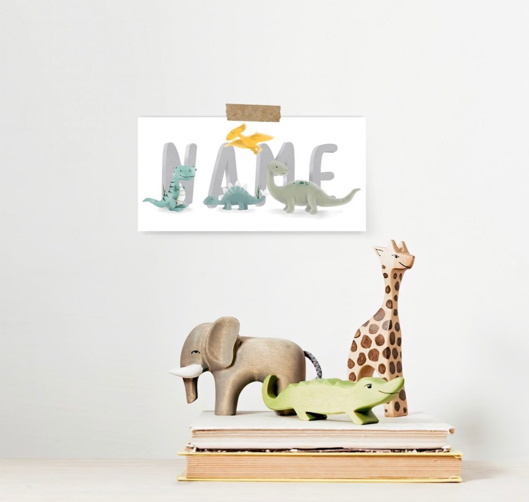 DIGITAL FILE Custom Name Print Dinosaurs - Nursery Art - Personalised ...