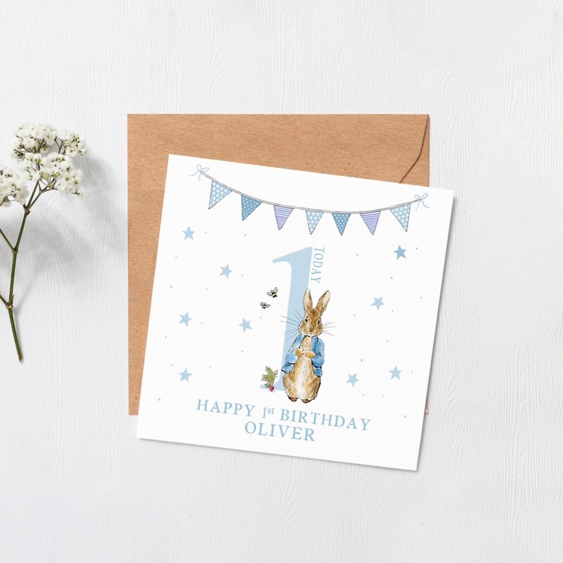 Personalised Peter Rabbit Birthday Card - Greeting Card - Happy ...
