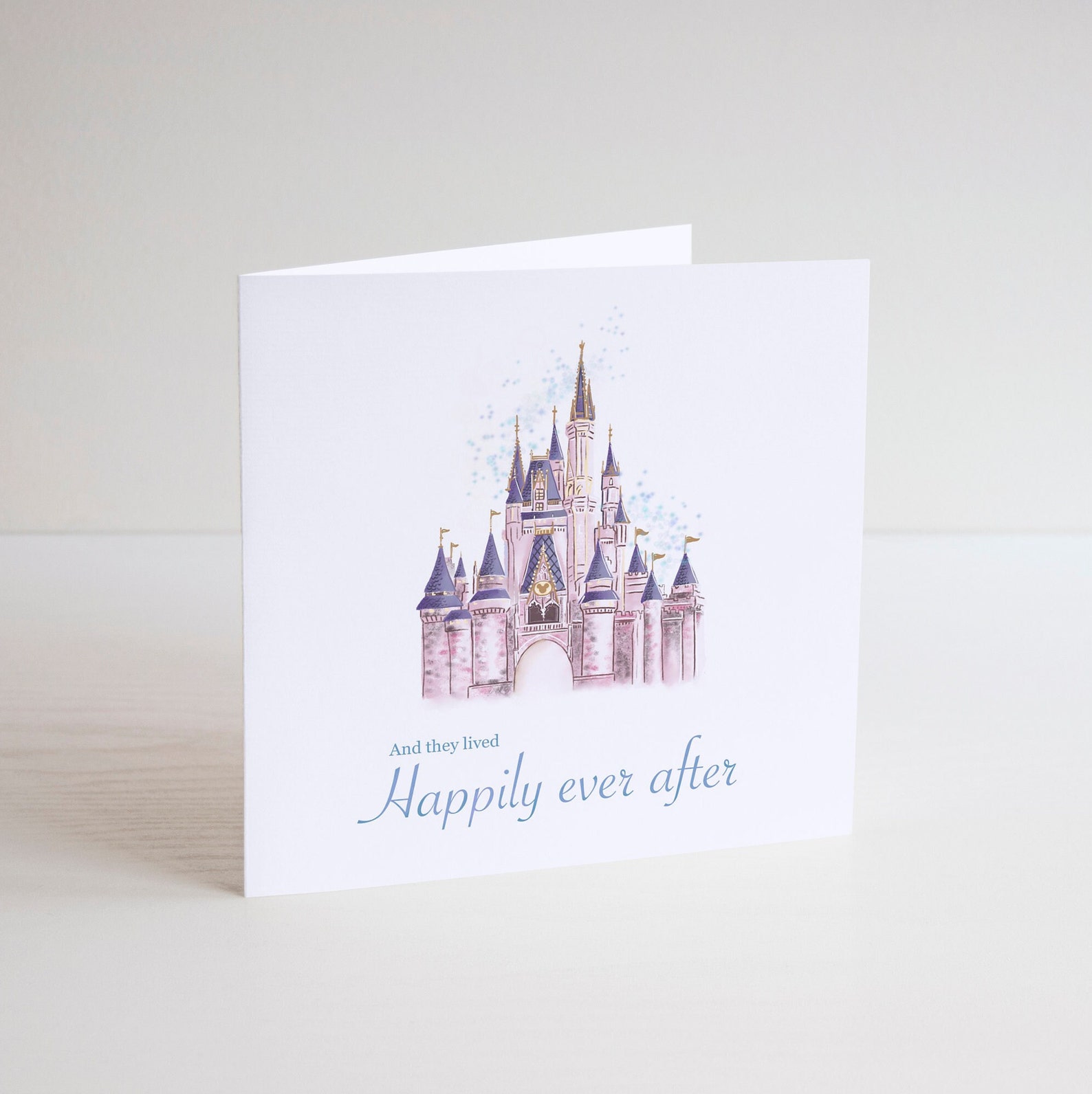 Disney Castle Card Greeting Card Happy Anniversary Disney Inspired Love ...