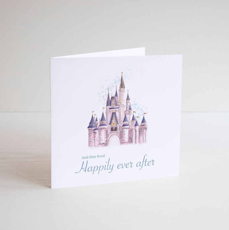 Disney Castle Card Greeting Card Happy Anniversary - Etsy