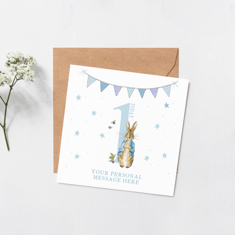 Personalised Peter Rabbit Birthday Card - Greeting Card - Happy ...