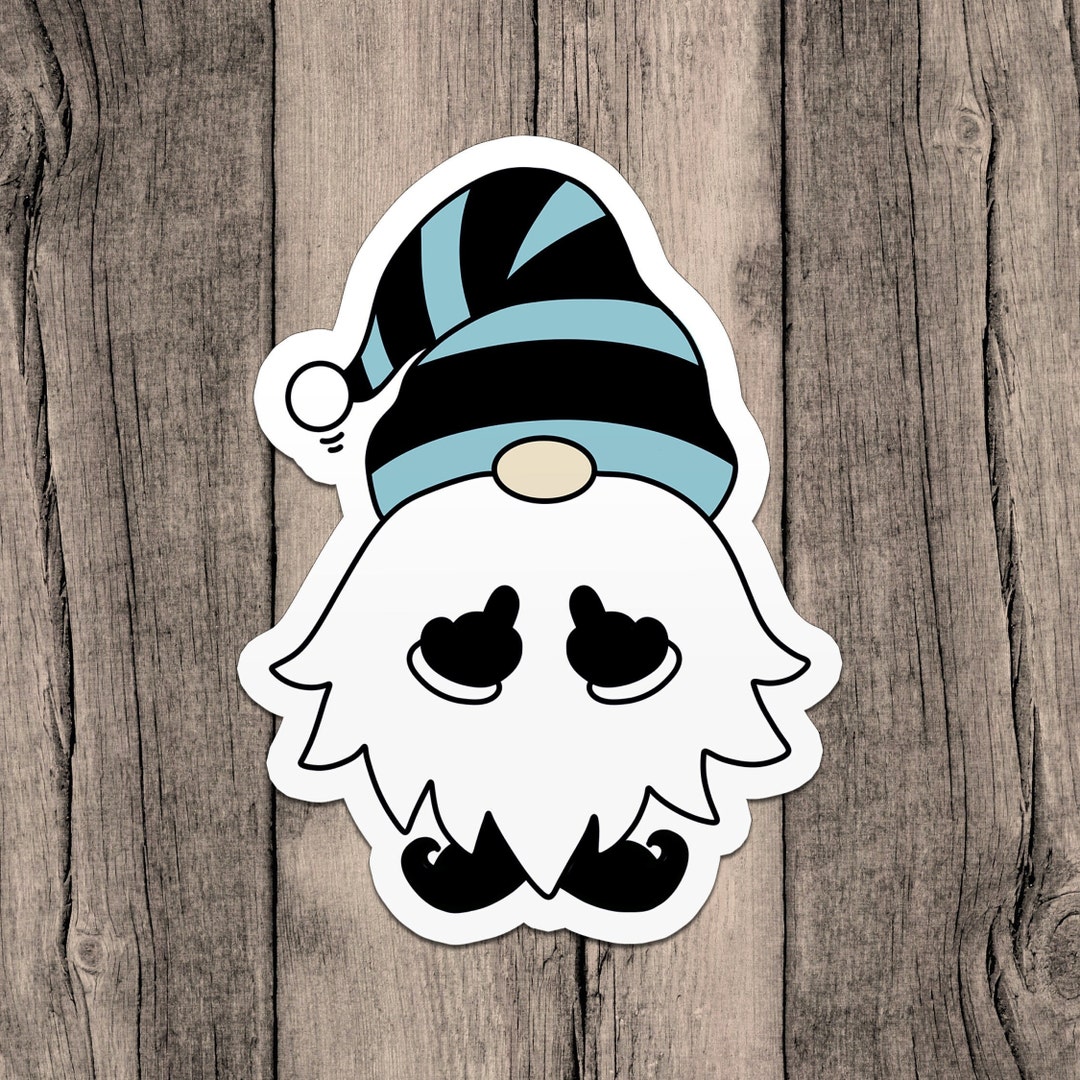 Middle Finger Sticker, Gnome Lover Gift, Cute Gnome Sticker, Funny ...