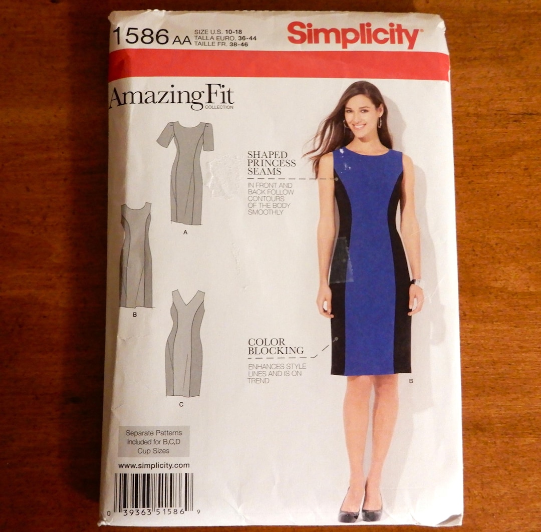 Simplicity Sewing Pattern 1586 - Amazing Fit Sheath Dress W Color ...