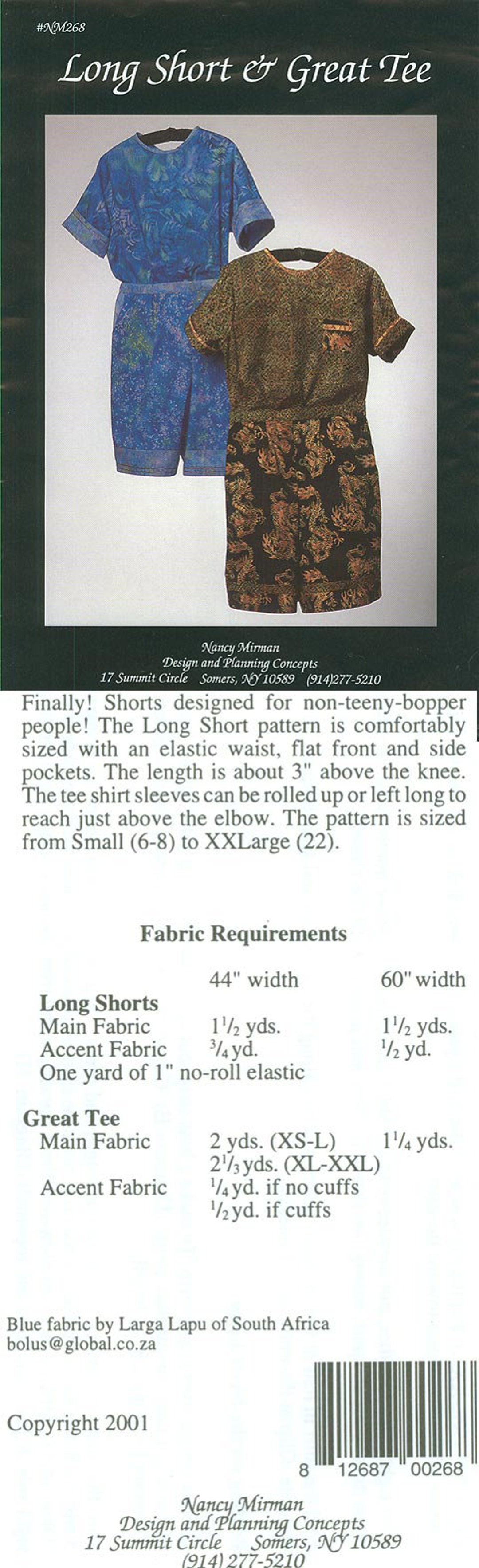 Long Short & Great Tee by Nancy Mirman, Design and Planning Concepts - Etsy