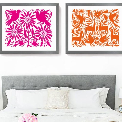 Otomi Wall Art Mexico Art Otomi Wall Decor Nursery Decor | Etsy