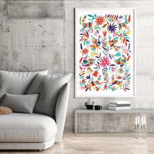 Large Wall Art/otomi Mexico/otomi Hanging/mexican Folk Art/otomi Print ...