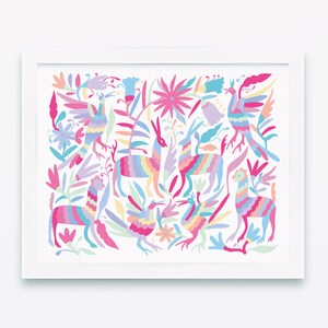 Otomi Mexico. 20x26in. Nursery Wall Decor. Mexican Folk Art Paintings ...