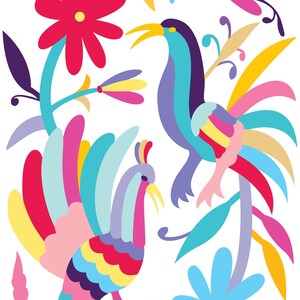 Mexican Print/24x36/otomi Mexico/mexican Folk Art/otomi Print/extra ...