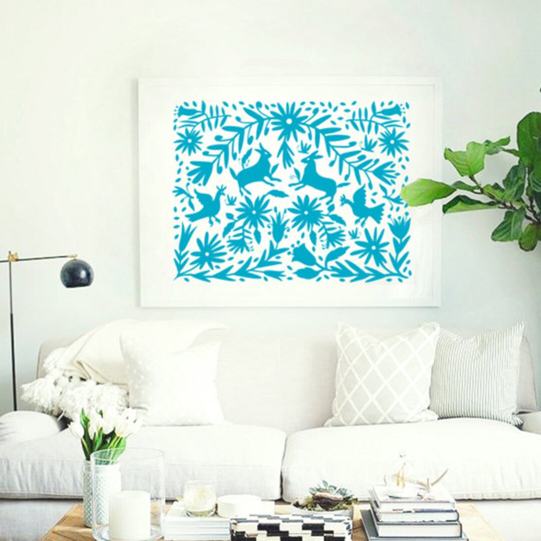 Large Otomi Print: Mexican Folk Art, Nursery Decor (digital Download ...