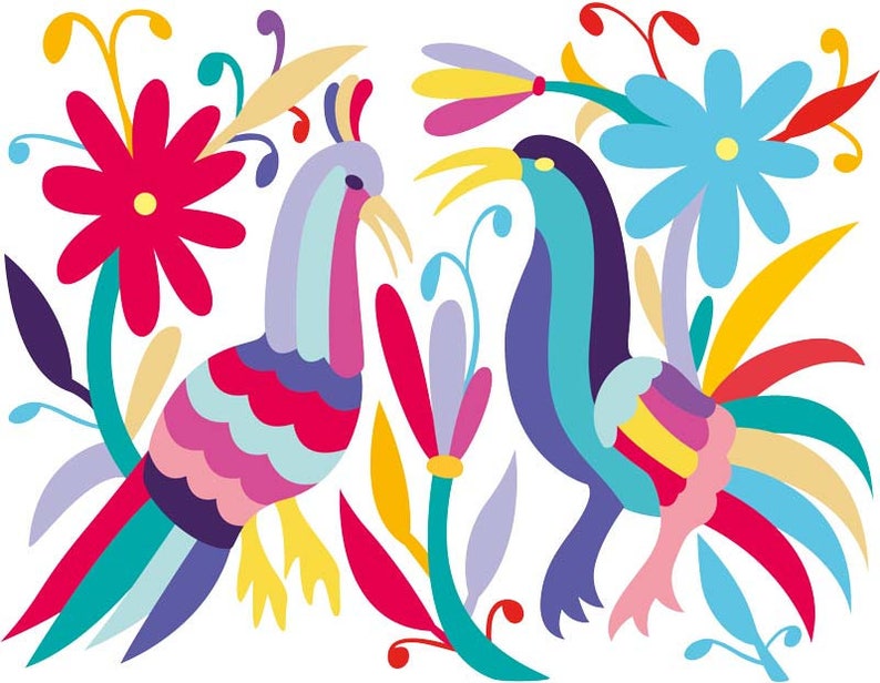 Otomi Hanging. Otomi Print. Otomi Mexico. Mexican Folk Art. - Etsy