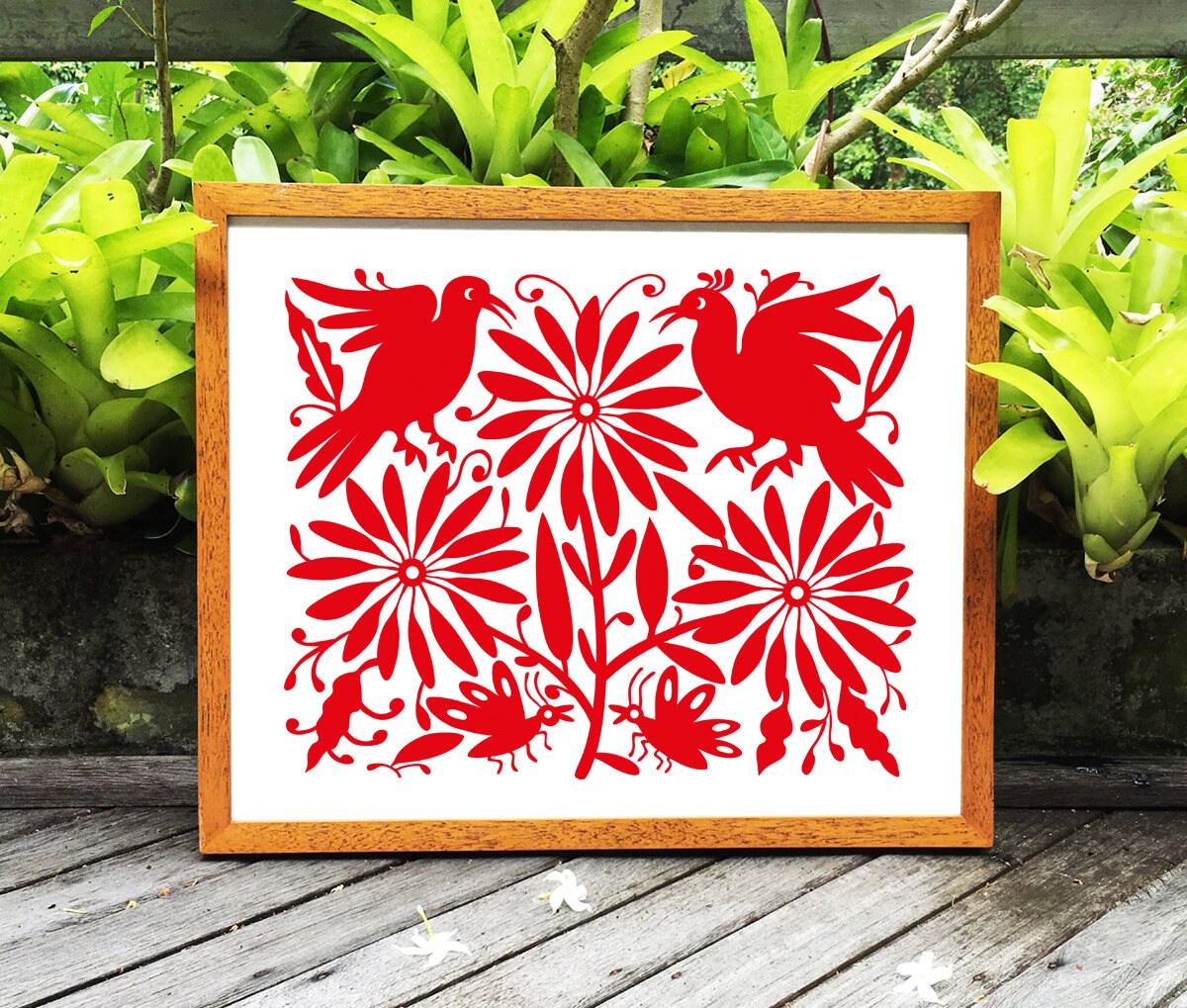 Mexican Otomi Wall Decor: Folk Art Print (digital Download) - Etsy
