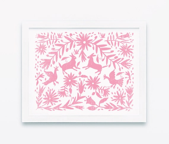 Otomi Mexican Otomi Wall Prints Nursery Wall Decor Nursery | Etsy