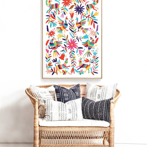 Large Wall Art/cozy Print/otomi Mexico/otomi Hanging/mexican - Etsy