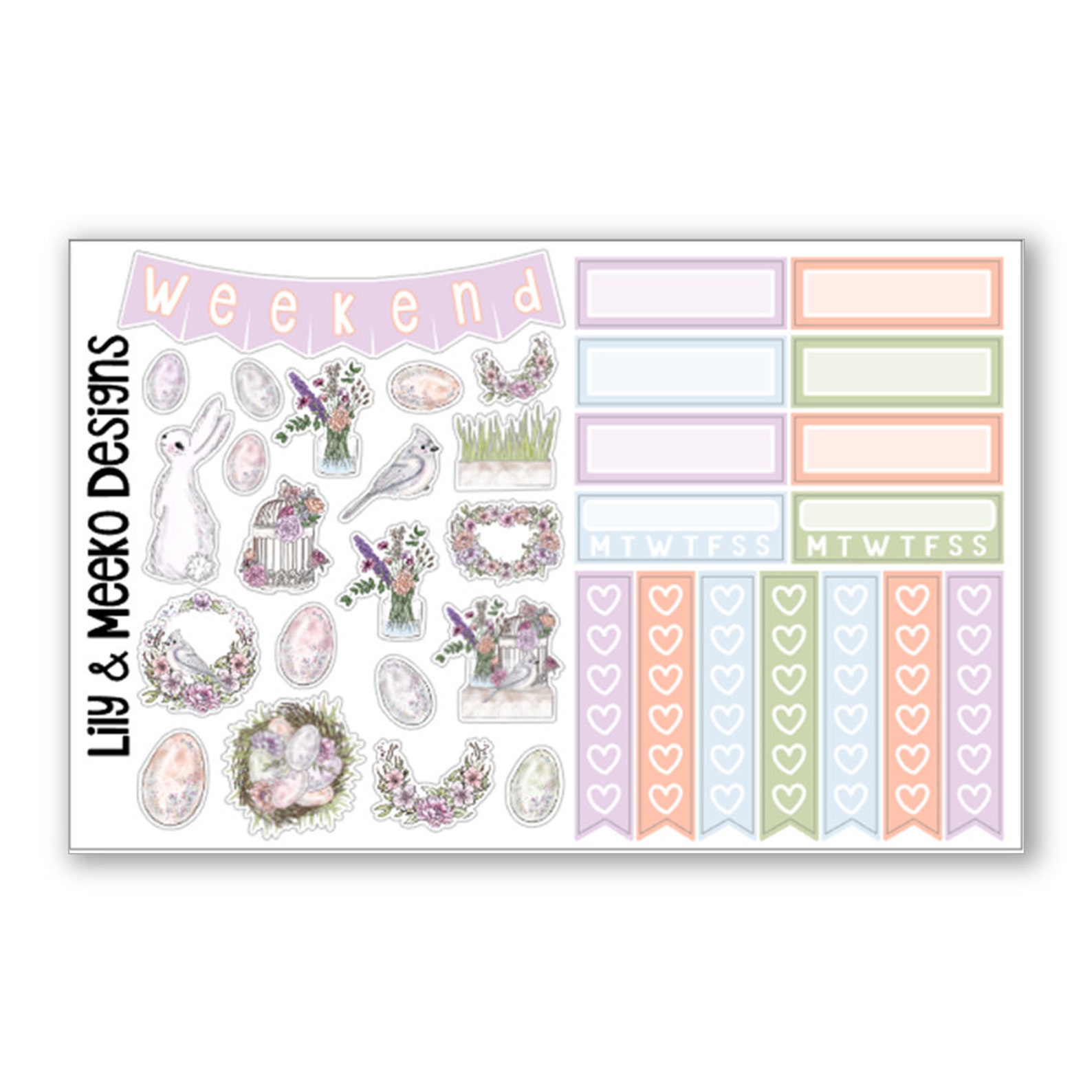 Spring Fling Sticker Kit Vertical Planner Michaels | Etsy