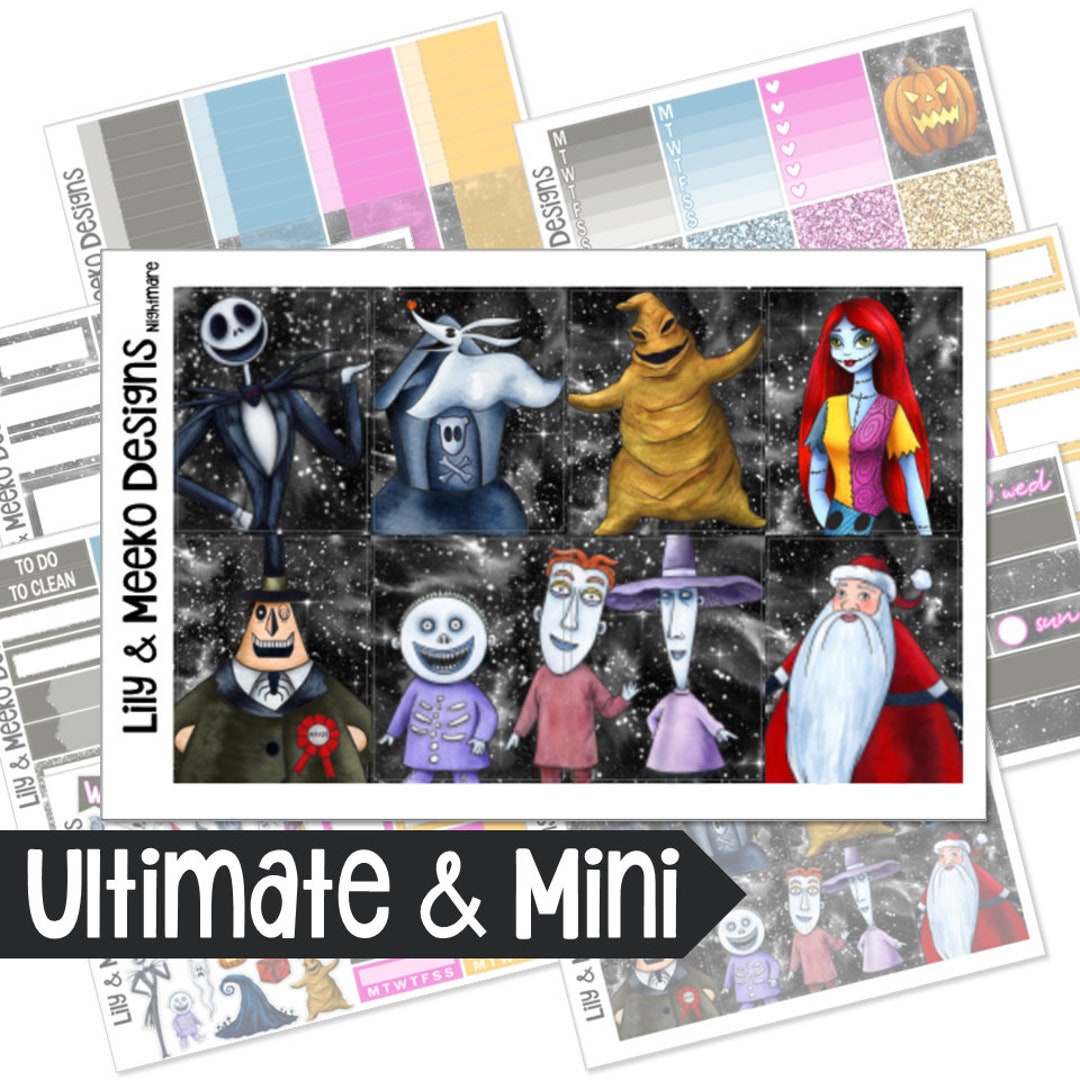 Nightmare | Disney Halloween Christmas Planner Sticker Kit Weekly ...
