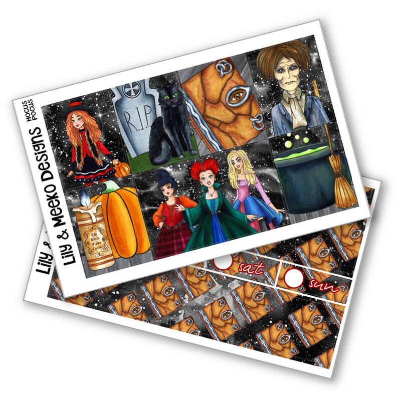 Hocus Pocus Planner Sticker Kit Vertical Happy Planner - Etsy