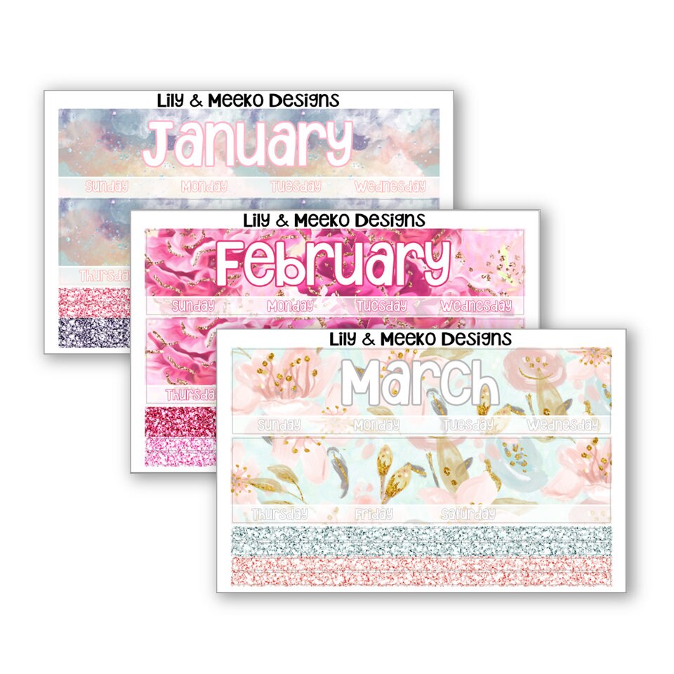 Q1 Months Happy Planner A5 Wide Caress Press & Erin Condren | Etsy