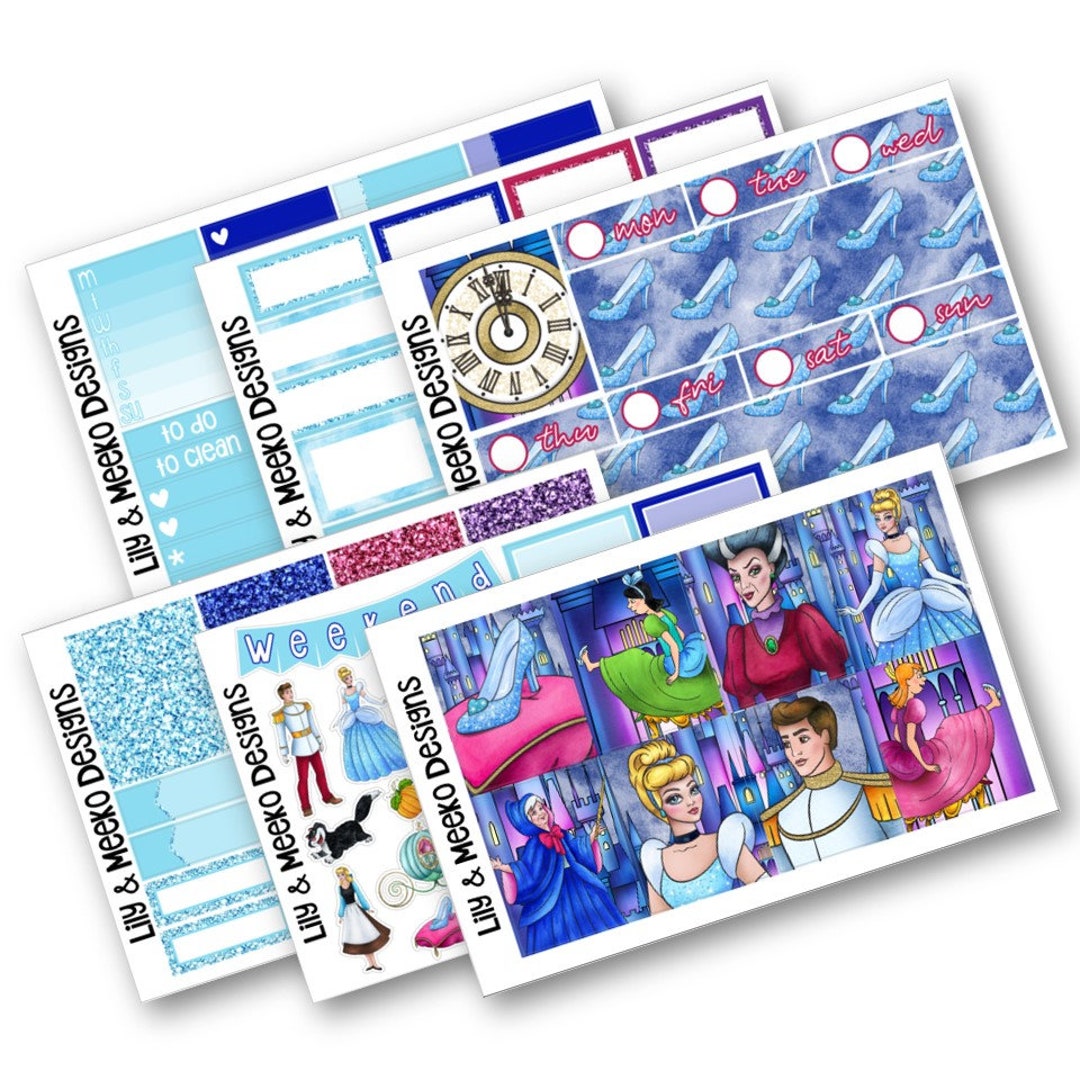 Cinderella | Planner Sticker Kit | Vertical Happy Michaels ...