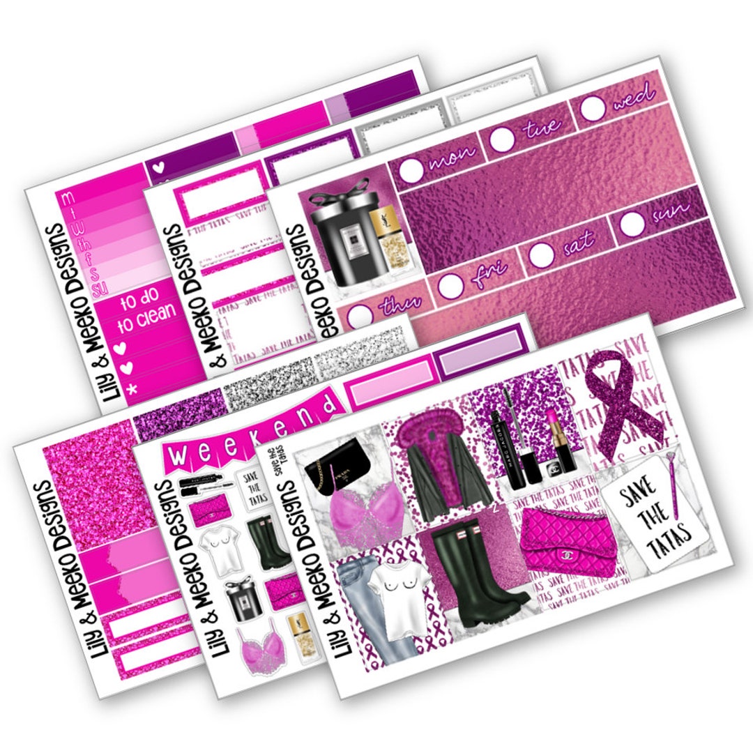 Save the Tatas | Planner Sticker Kit | Vertical Planner Michaels ...