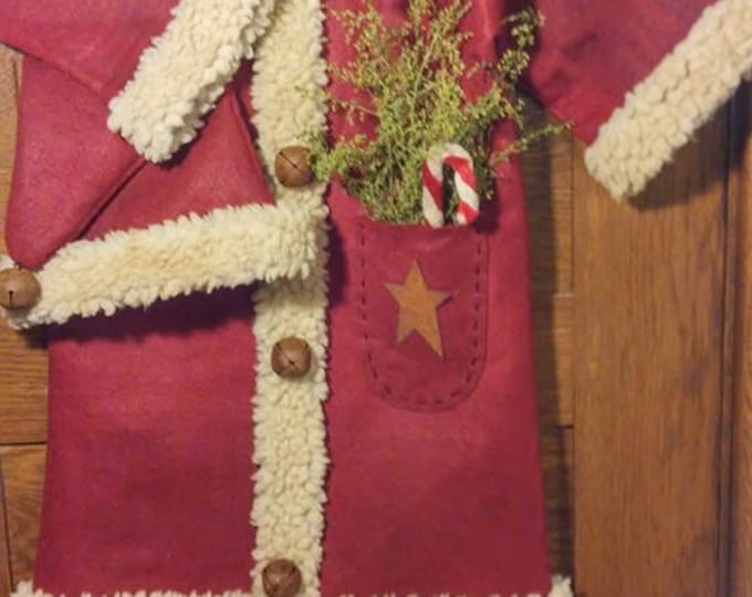 Handmade Primitive Santa Suit Lg.christmas - Etsy