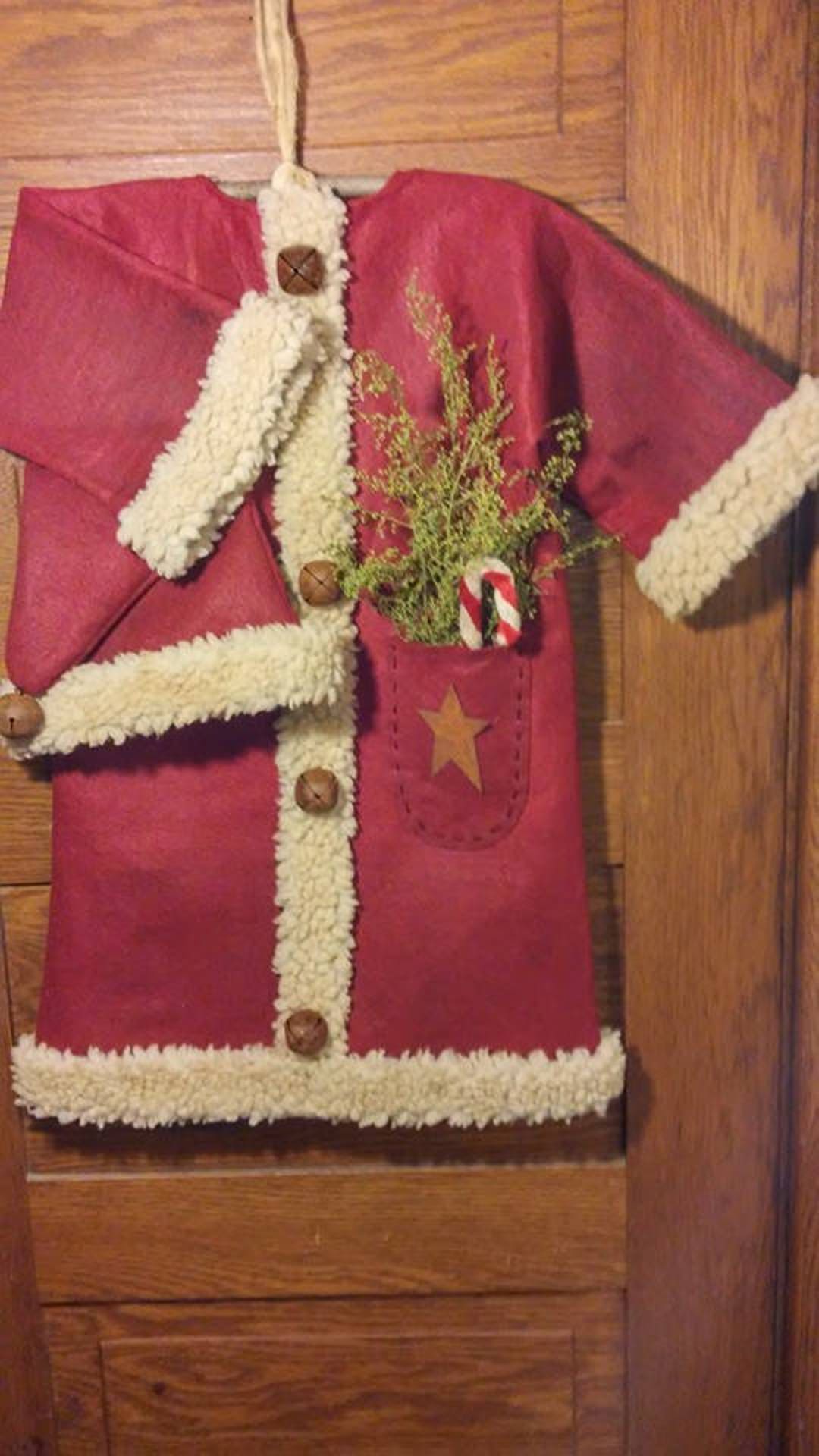 Handmade Primitive Santa Suit Lg.christmas - Etsy