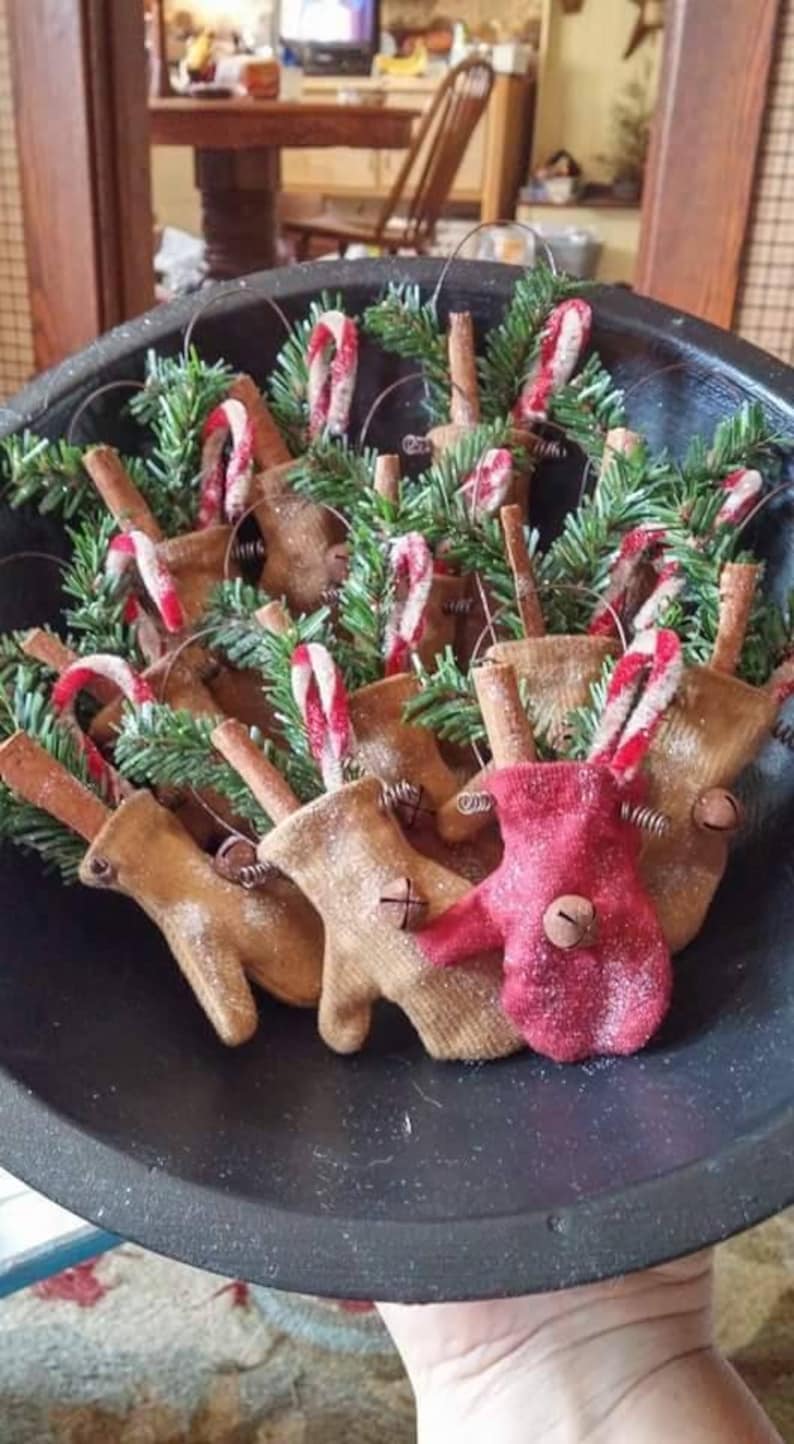 Christmas Miniature Mittens Ornaments - Etsy UK