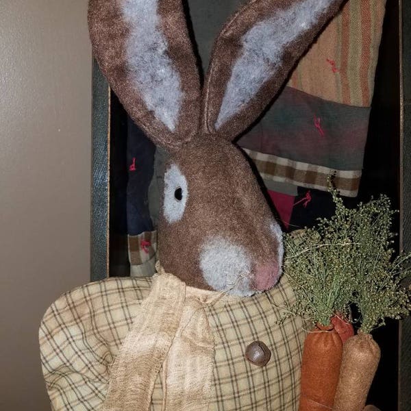 Primitive Bunny - Etsy