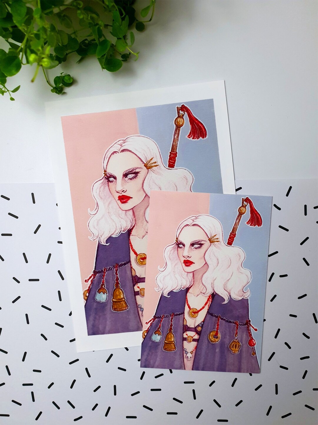 Priestess Fantasy Art Art Print Witch Illustration - Etsy