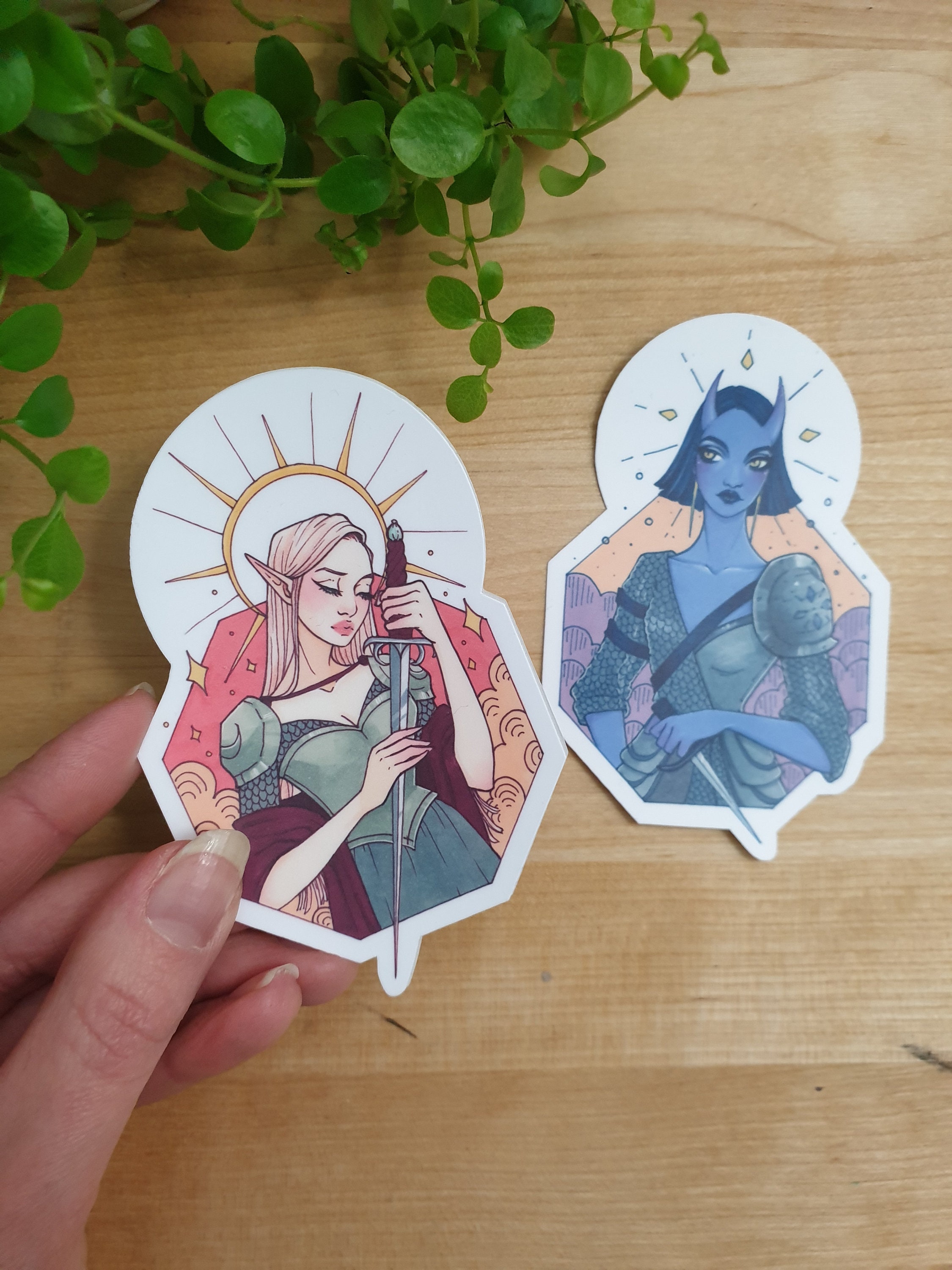 Sword & Dagger Fantasy Art Stickers Matte Vinyl Stickers - Etsy