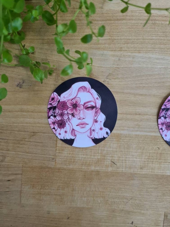 Fleur Vinyl Sticker Illustrated Stickers Art Stickers - Etsy