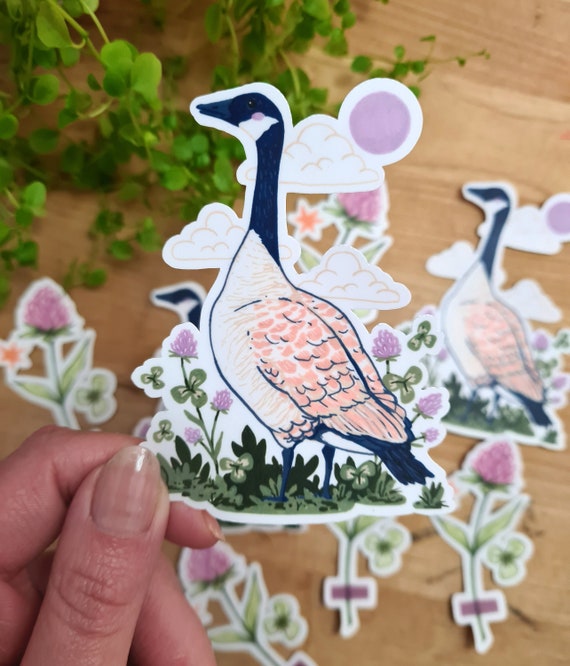 Cute Canadian Goose Illustrated Sticker Set Vinyl Art - Etsy